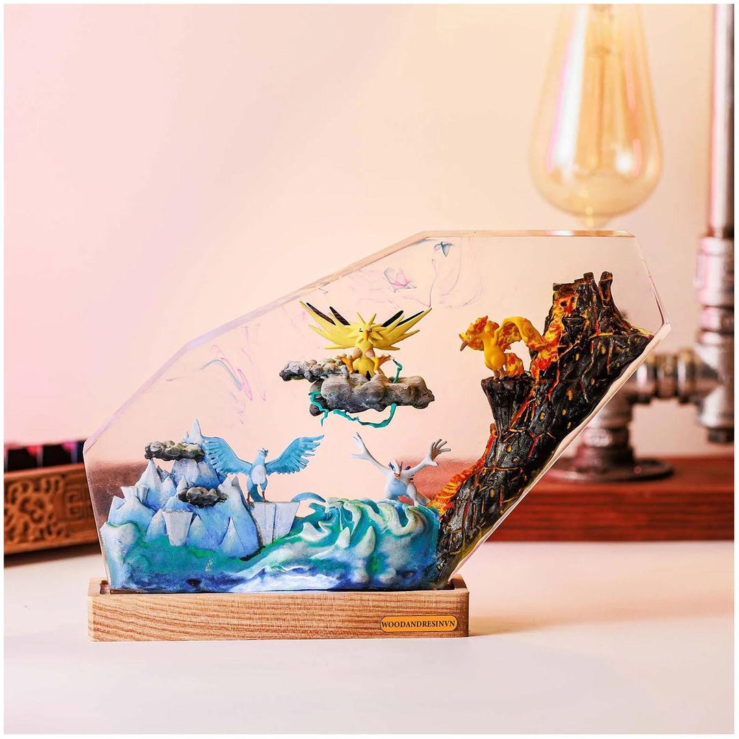 Pokemon Birds Epoxy Resin Lamp, Night Light - Etsy