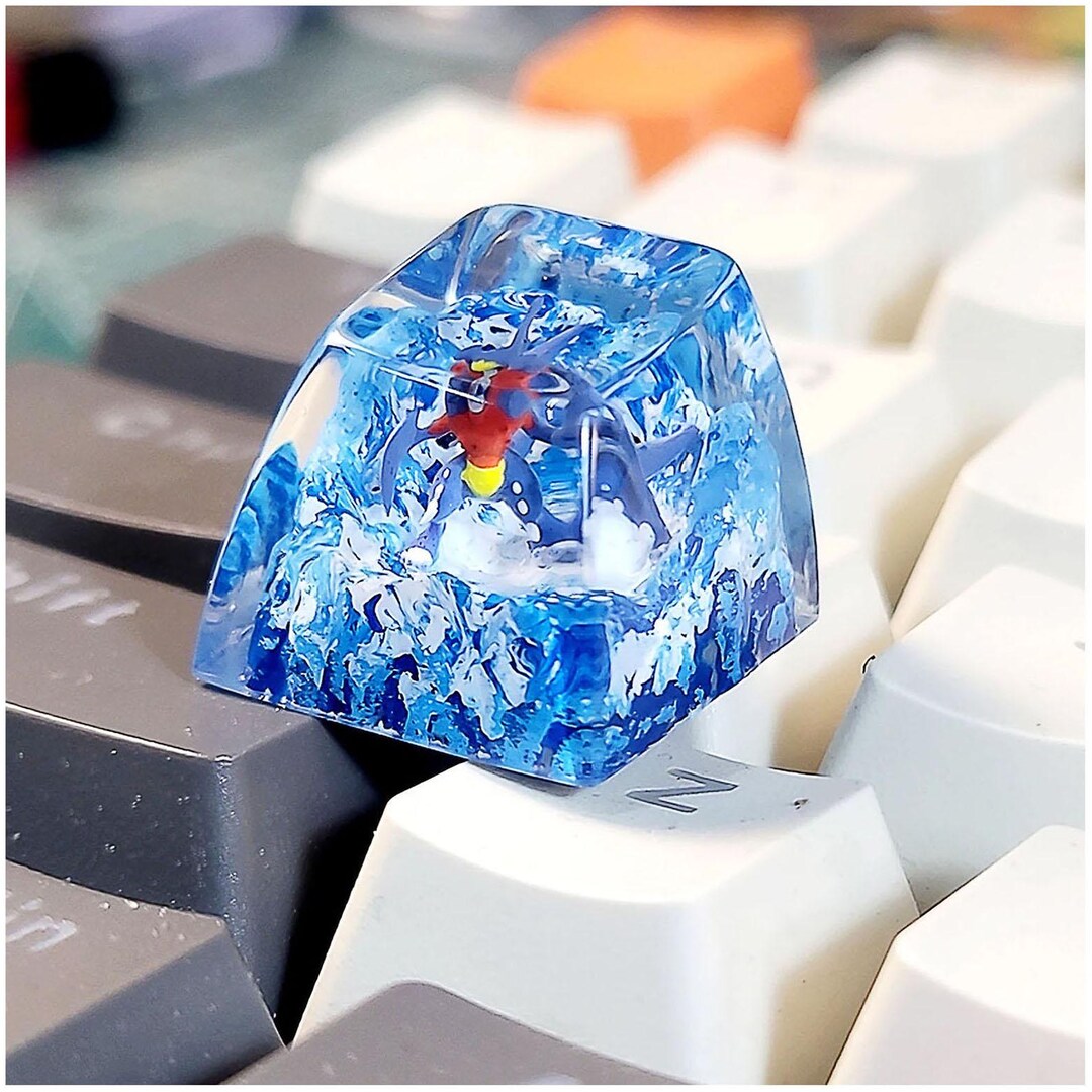 Pokemon Garchomp Artisan Keycaps Epoxy Resin - Etsy