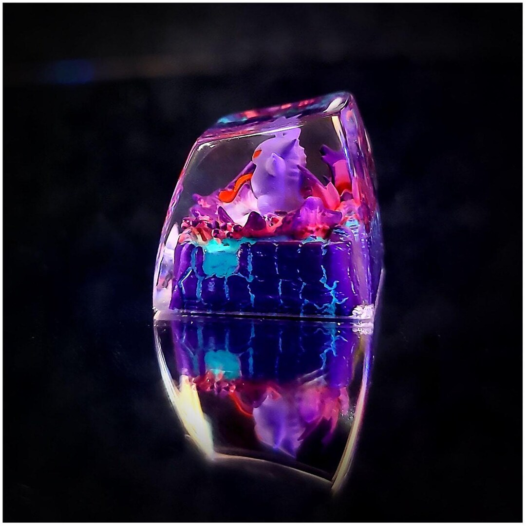 Pokemon Gengar Artisan Keycaps Epoxy Resin - Etsy