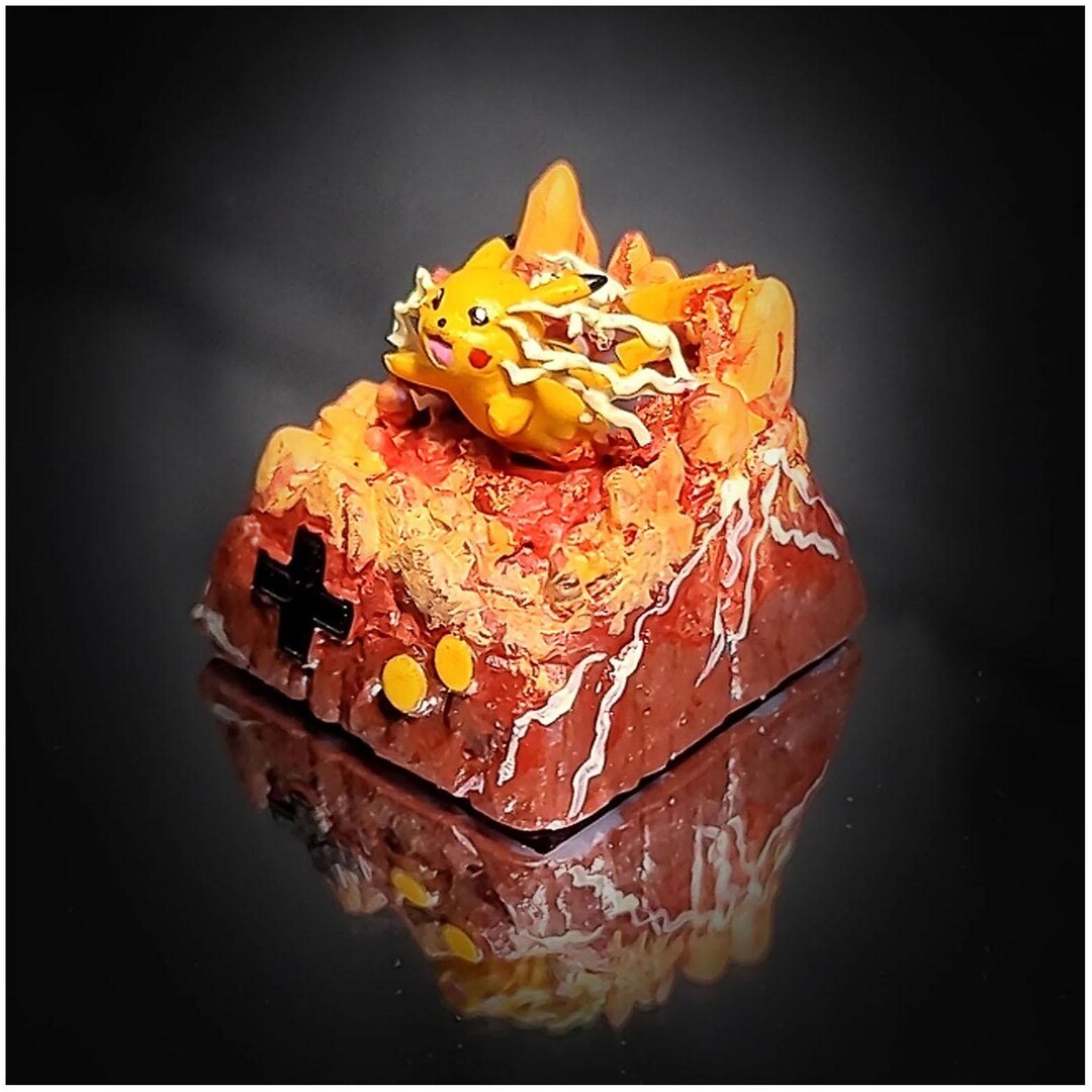 Pokemon Pikachu Artisan Keycaps Epoxy Resin - Etsy