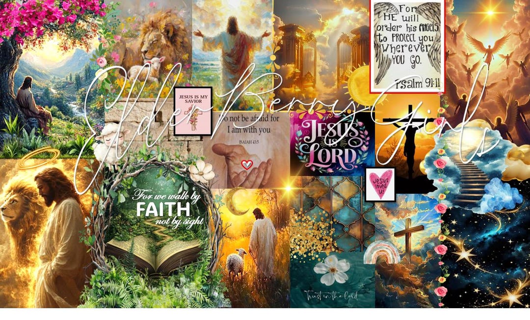 Jesus Collage Background Digital Image for Desktop & Laptop Screens - Etsy