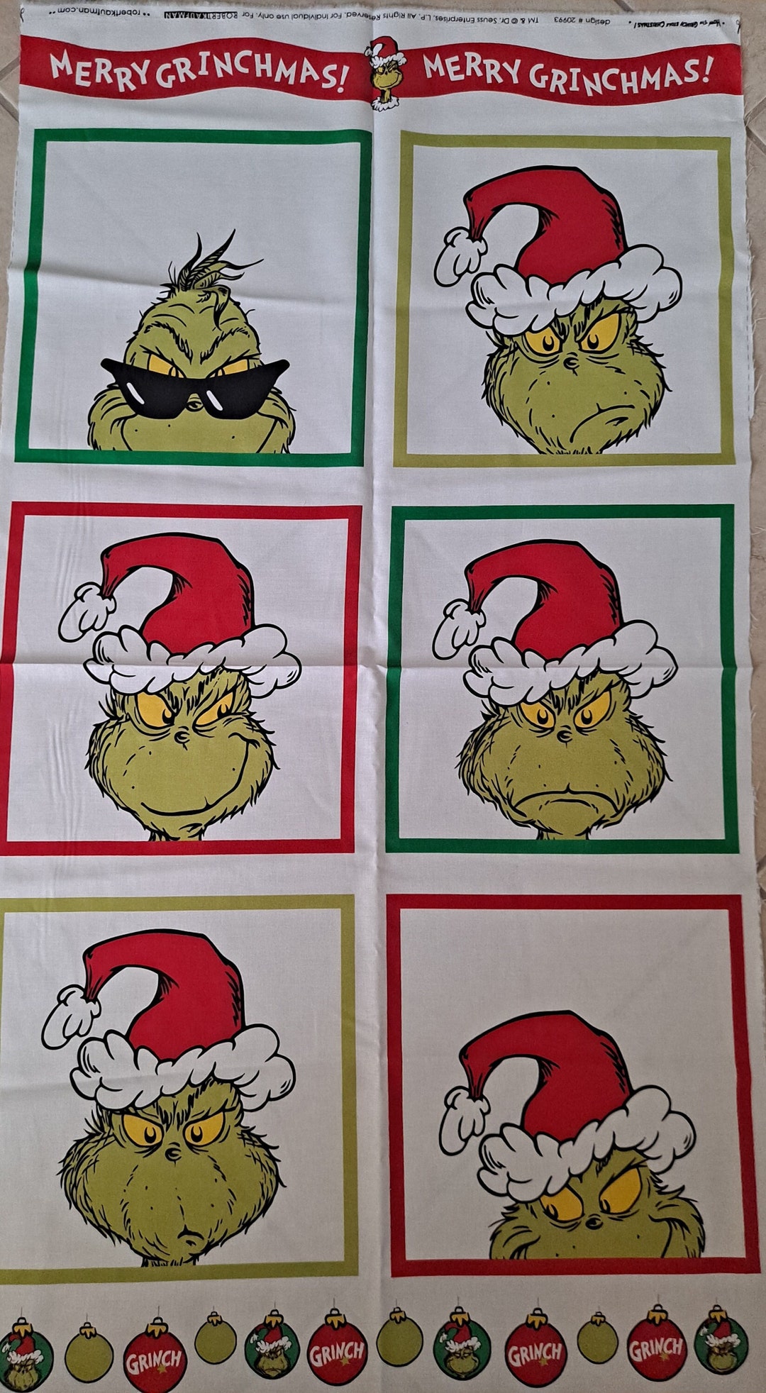 Panel-how Grinch Stole Christmas Blocks Grinchmas Dr. Seuss Kids ...