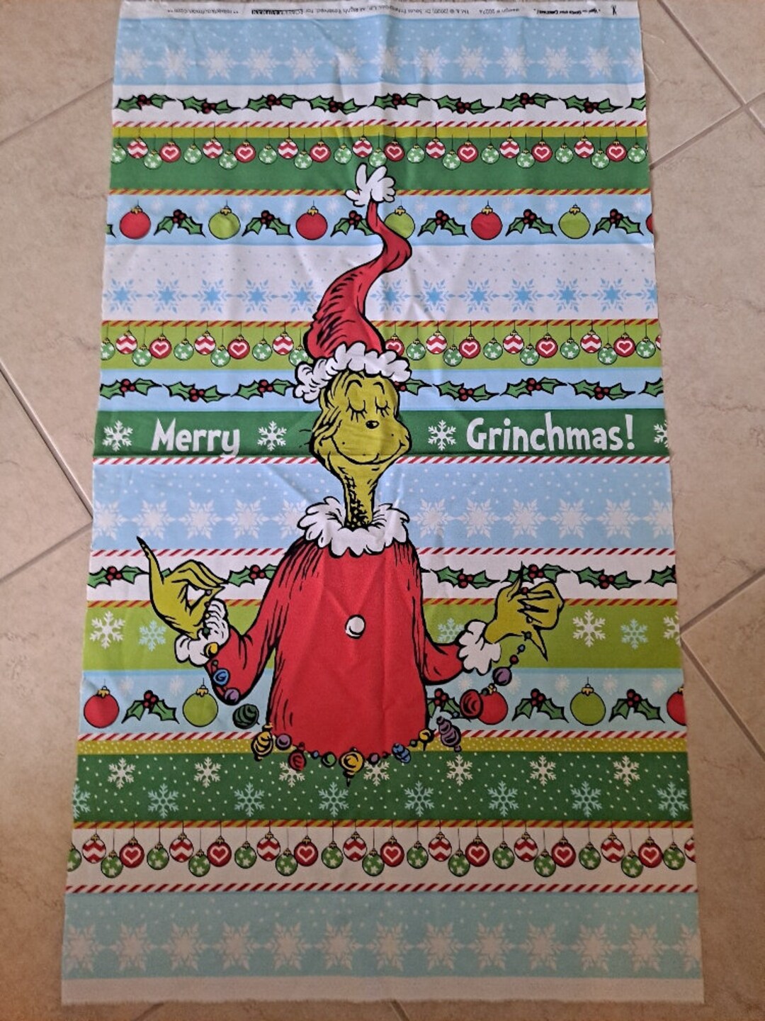 Grinch Stole Christmas, Grinch Panel, Dr Seuss Fabric, Kids Cartoon ...