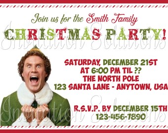 Elf the Movie Christmas Invitation - Etsy