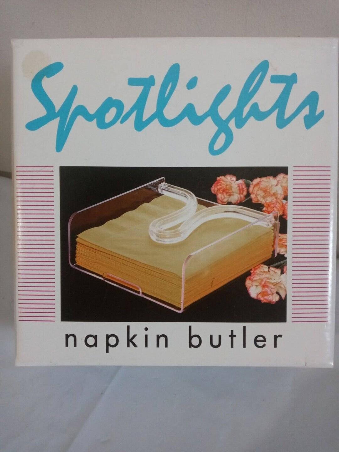 Spotlights 1988 3300 Vintage Lucite Acrylic Clear Square Napkin Butler ...