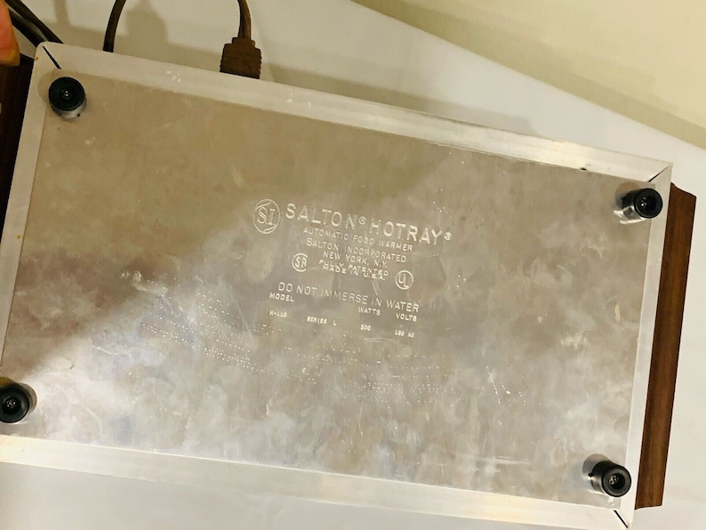 MCM Salton Hotray Electric Vintage Food Warmer Hot Plate Tray H-110 200 ...