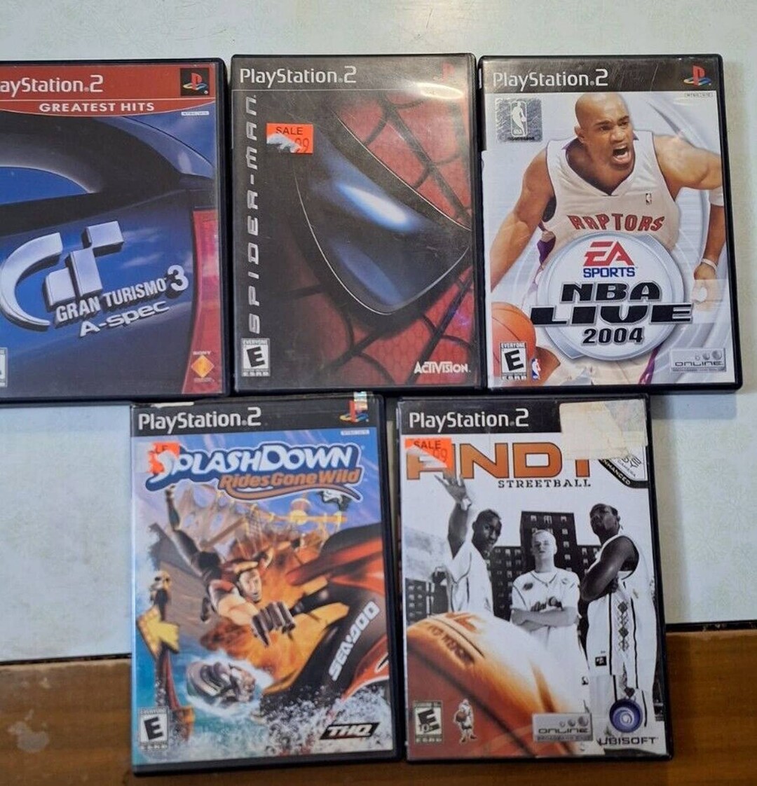 PS2 Game Lot of 5, Spiderman, And1, Splashdown, CT3, NBA 2004 - Etsy