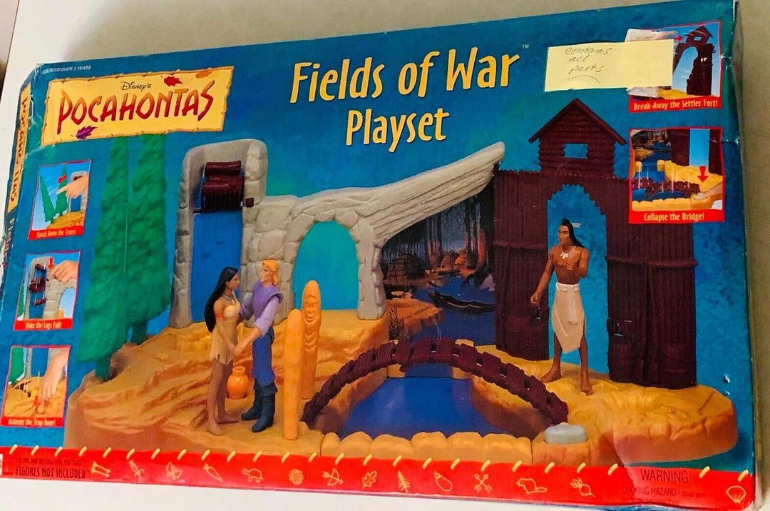 Vintage Disneys Pocahontas Fields of War Playset Complete - Etsy