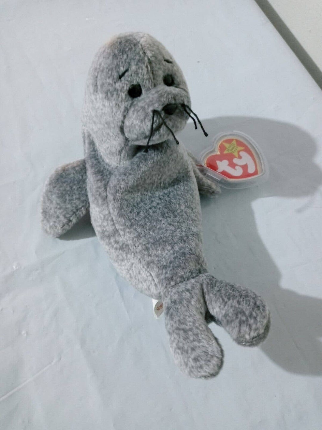 1998 Ty Original Beanie Babies SLIPPERY the Gray Seal W/error Tags 7 ...