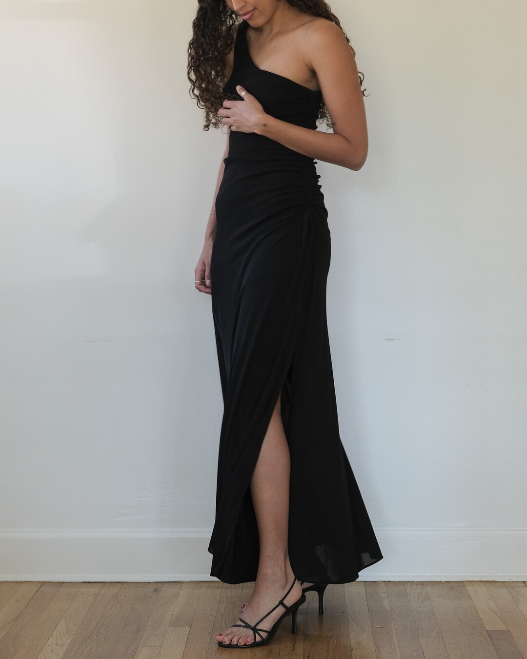 One Shoulder Cinch Side Dress - 90s Y2k Vintage Laundry by Shelli Segal ...