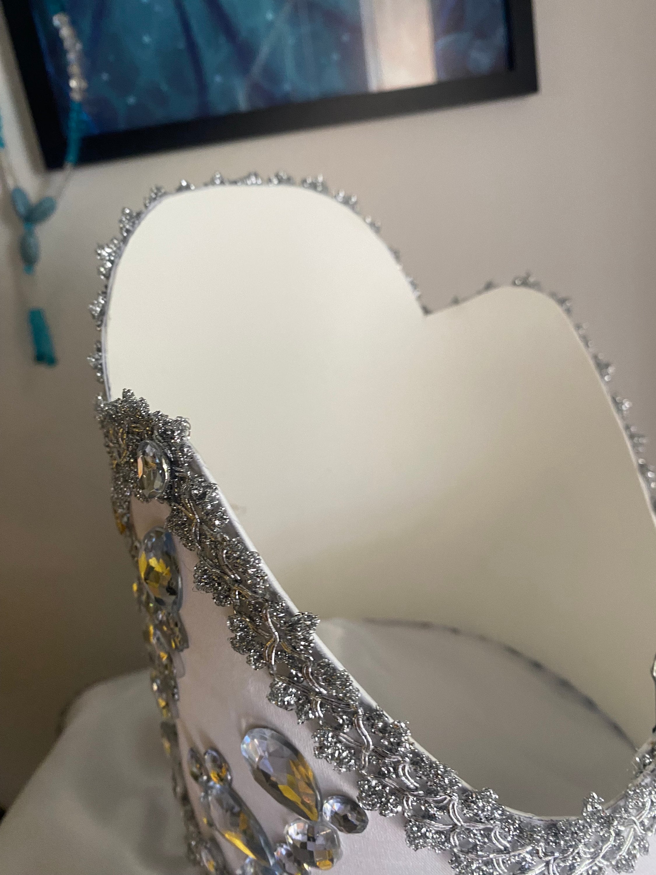 OBATALA Corona De Santo Orishas Crown Santeria Yoruba Decorado Satin ...