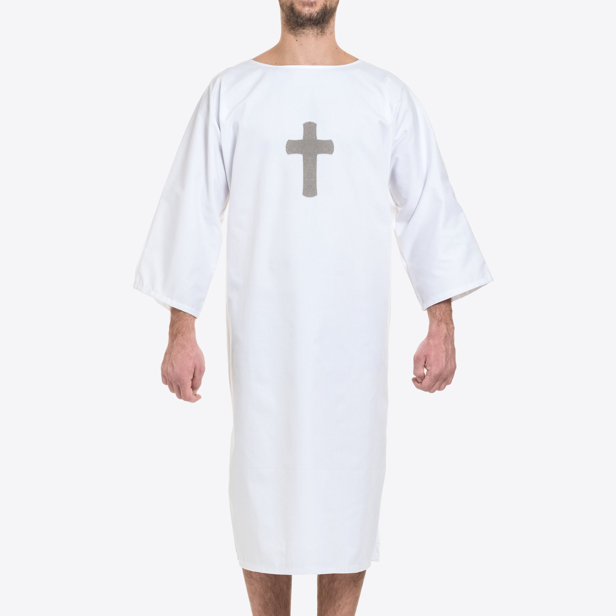 Orthodox Baptism Christening Men's Robe With Embroidered Cross - Etsy