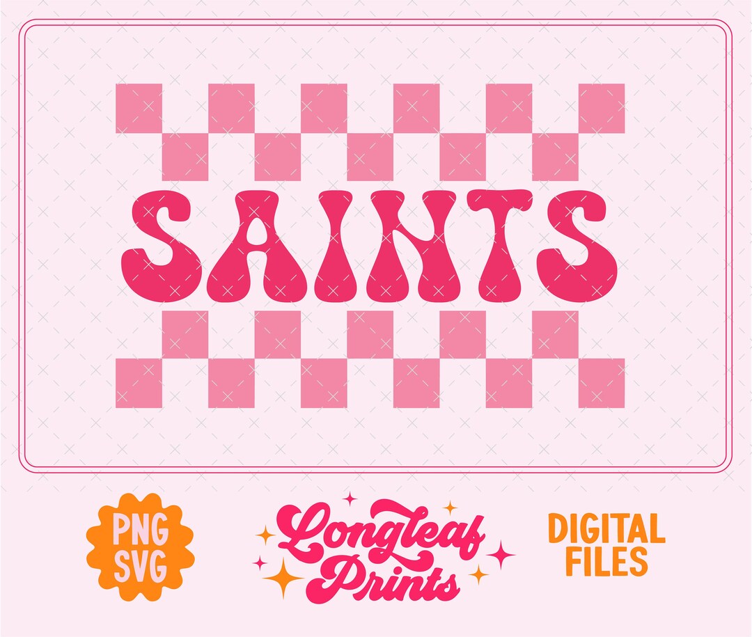 Saints Checker Mascot SVG PNG Digital Download T-shirt Design File - Etsy
