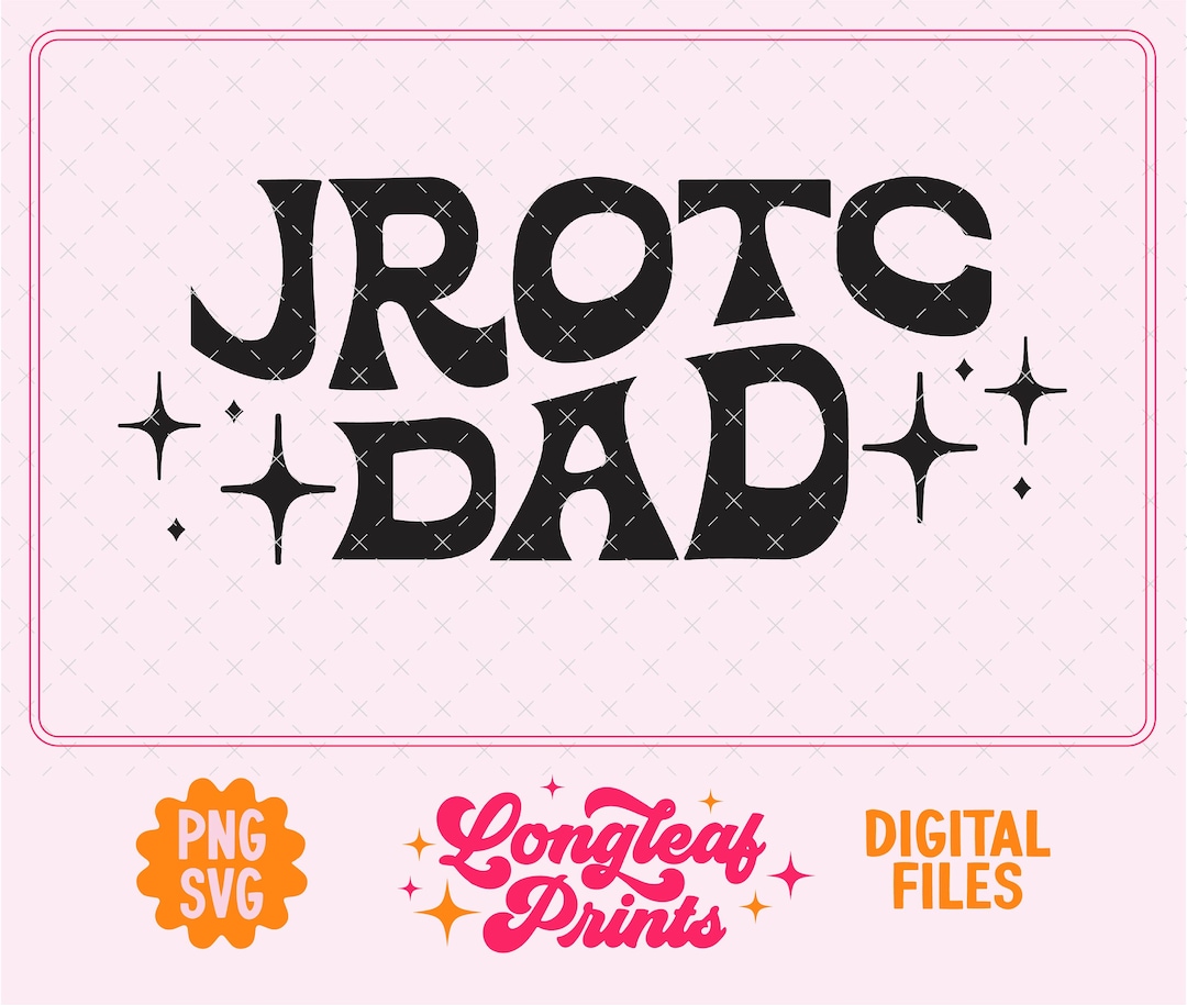 JROTC Dad Retro Stars SVG Digital Download Design File - Etsy