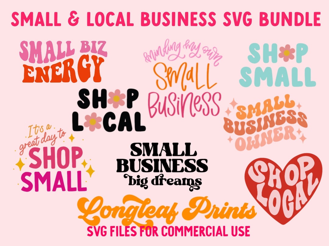Small and Local Business SVG Bundle Digital Download Design Files - Etsy