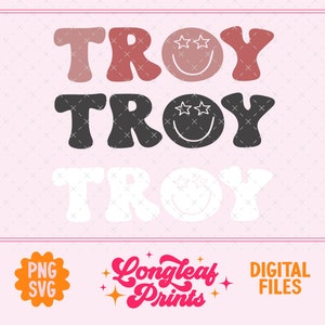 Troy Alabama Star Happy Face SVG Digital Download Design File - Etsy