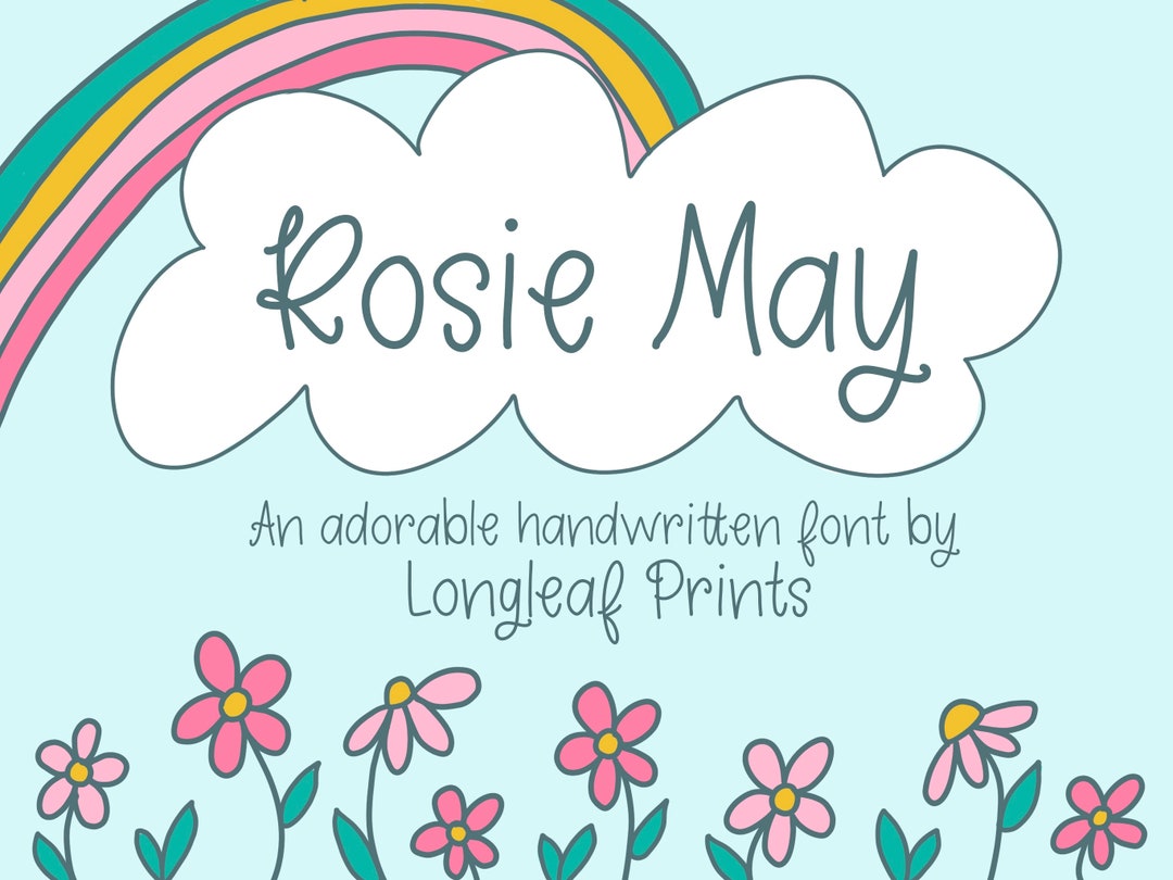 Rosie May Cute Handwritten Font OTF TTF - Etsy