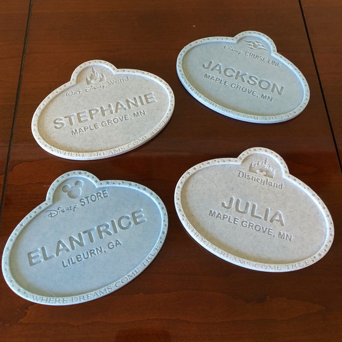 Cast Member Name Tag Drink Coaster CUSTOMIZABLE - Etsy