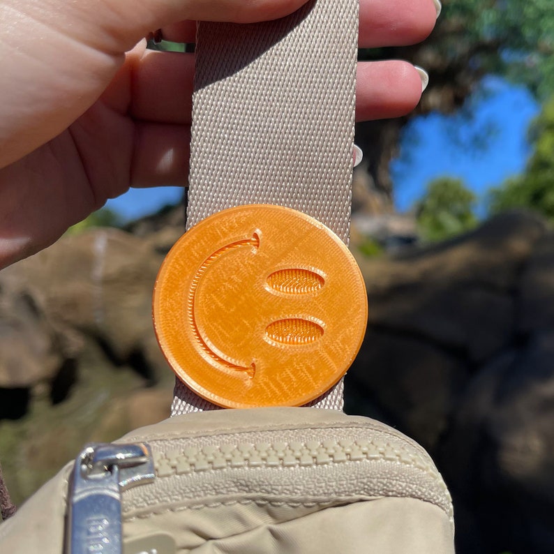 Smiley Face Belt and Bag Charm - Etsy