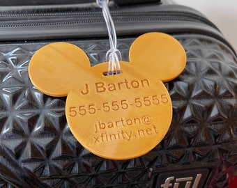 Luggage Tags Set of 2 Mickey Mouse - Etsy