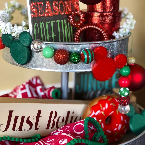 Mickey Mouse Christmas Garland - Etsy