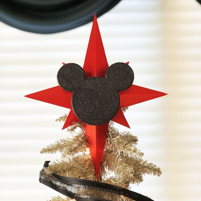 Custom Color Christmas Tree Topper Star With Icon Mickey - Etsy
