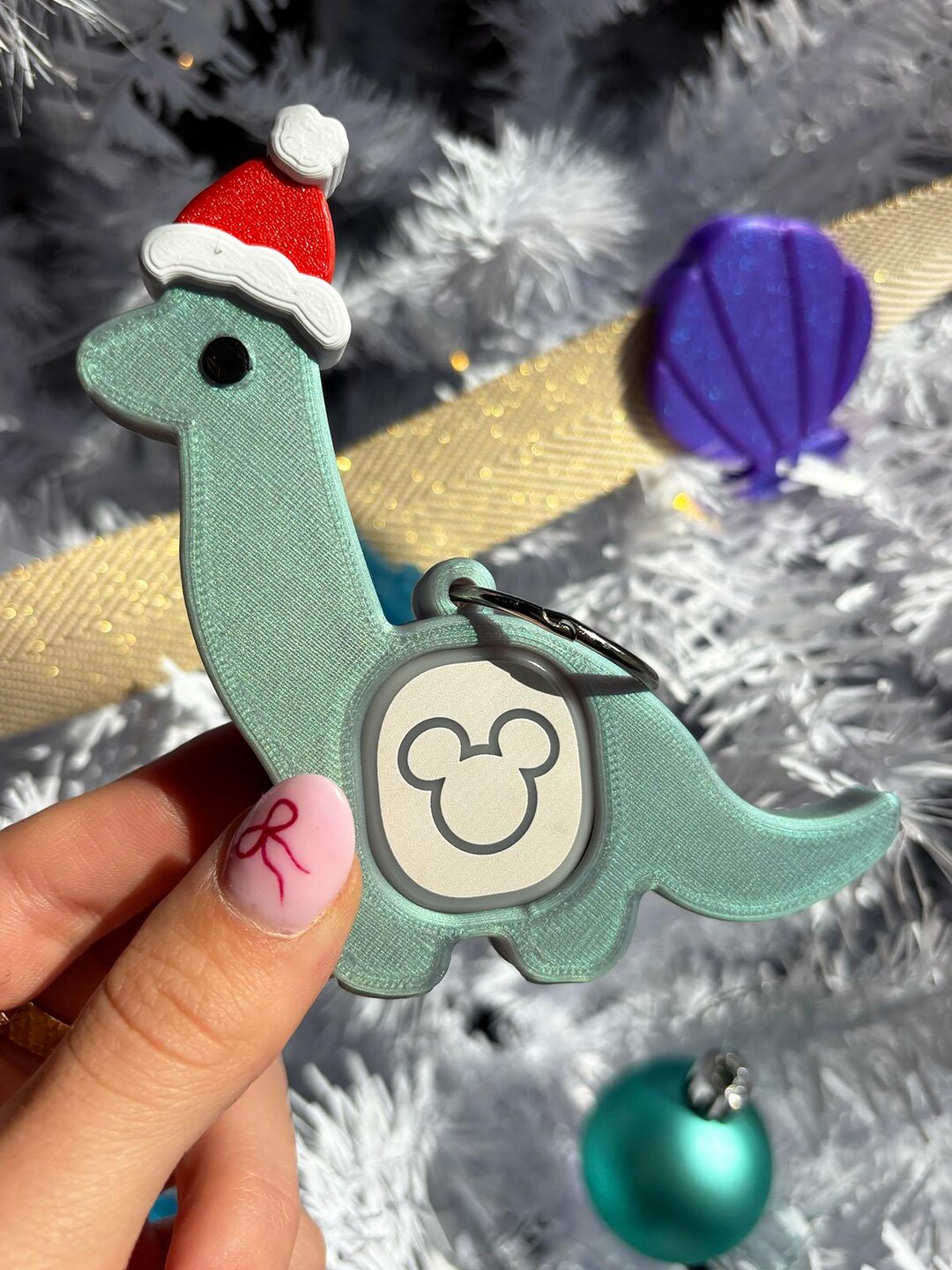 Santa Dinosaur Magic Band Buddy - Disney Magicband+ Plus Puck Holder ...