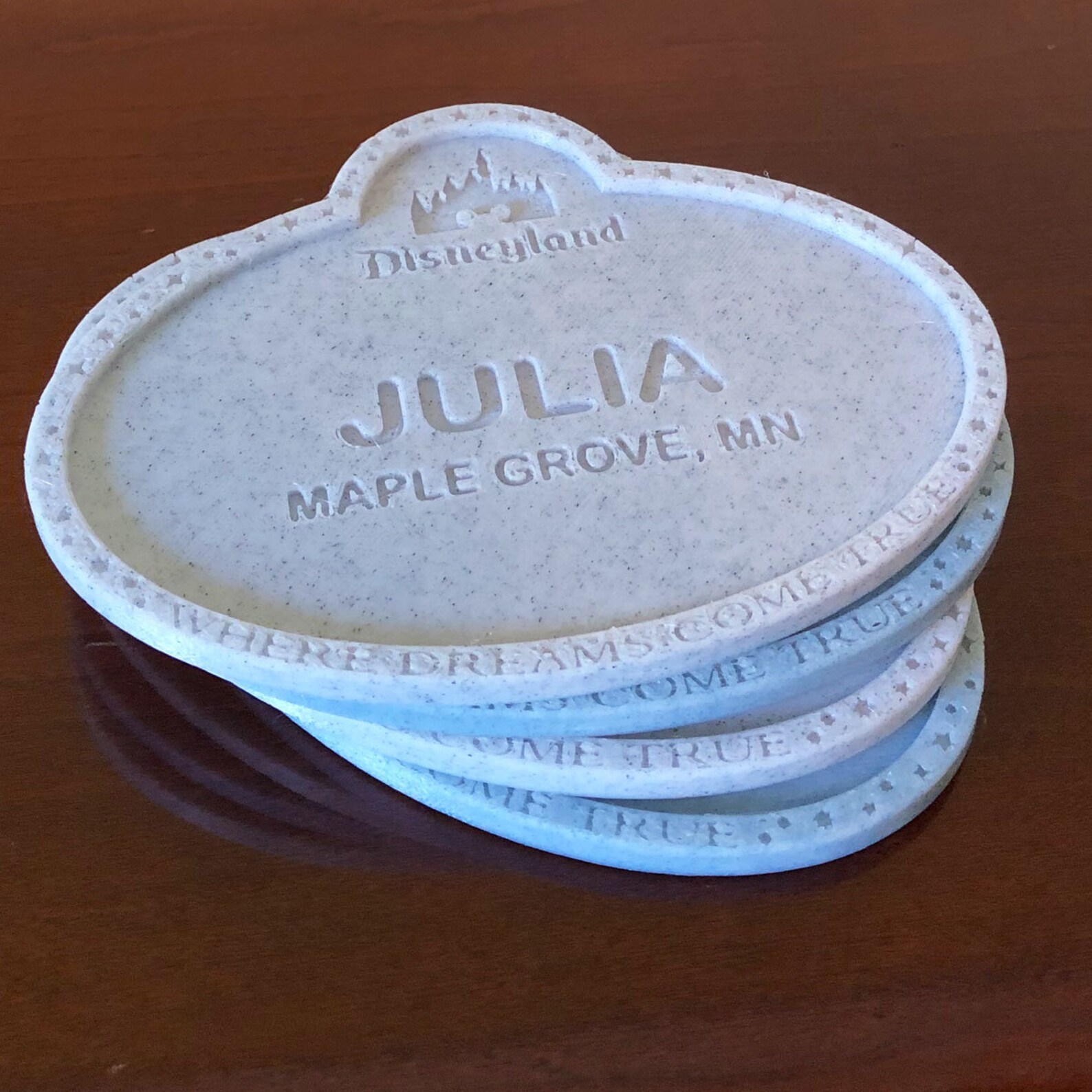 Cast Member Name Tag Drink Coaster CUSTOMIZABLE - Etsy