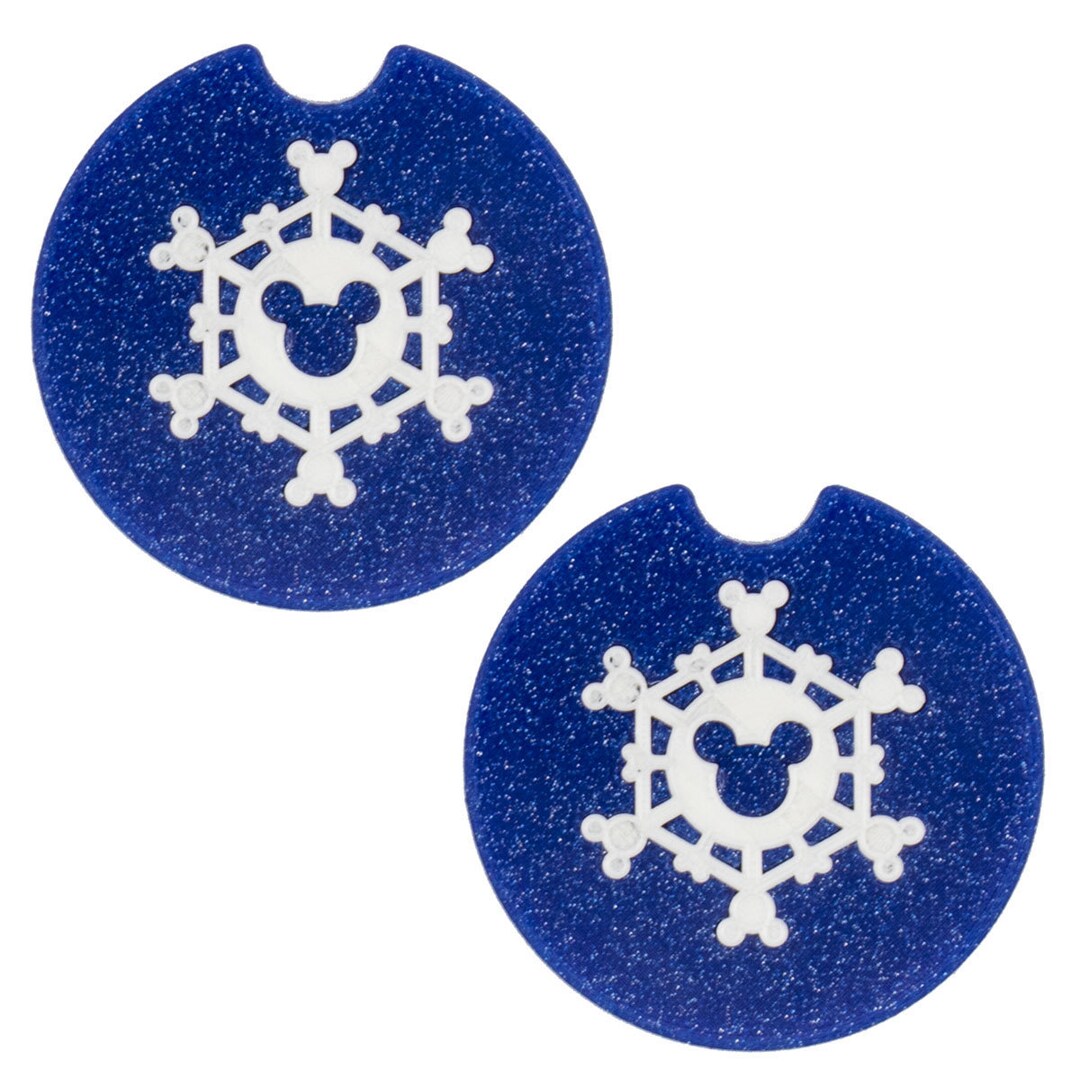 Snowflake Car Coasters Set of 2 - Etsy UK