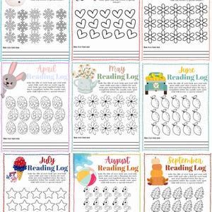 Monthly Reading Logs - Etsy