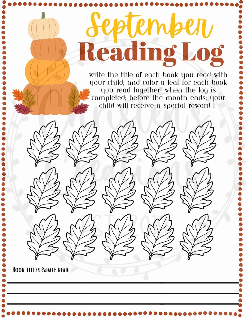 Monthly Reading Logs - Etsy