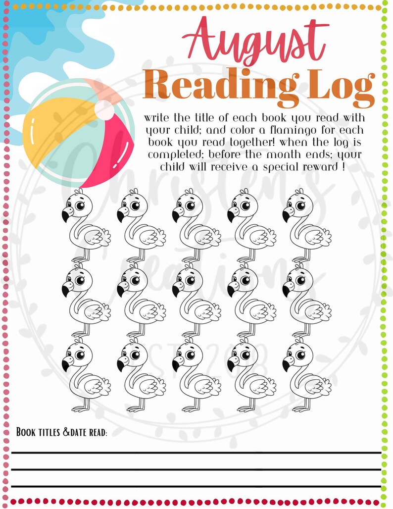 Monthly Reading Logs - Etsy