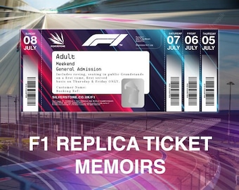 Formula 1 Ticket - Etsy UK