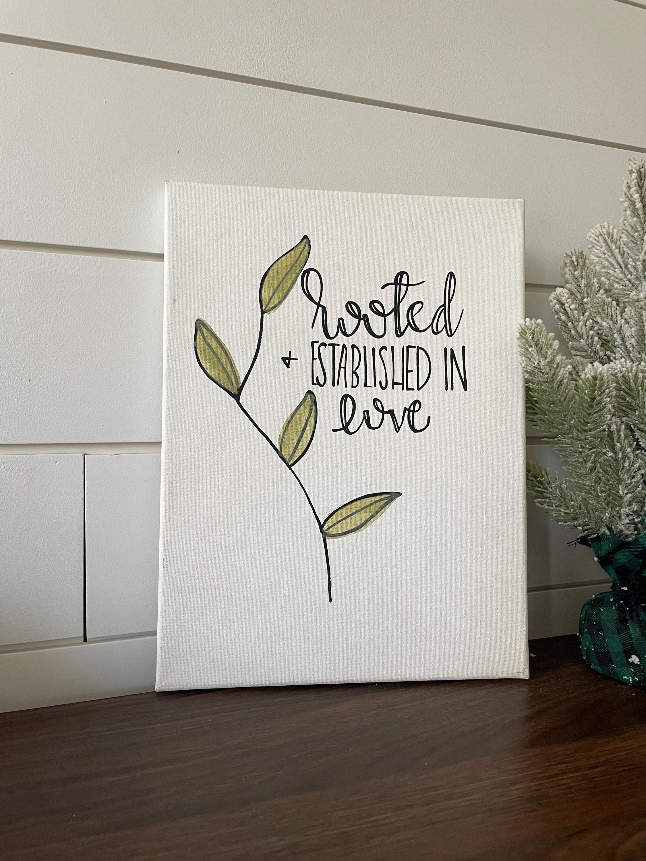 Rooted and Grounded in Love Ephesians 3:17 Sign, Christian Gifts ...