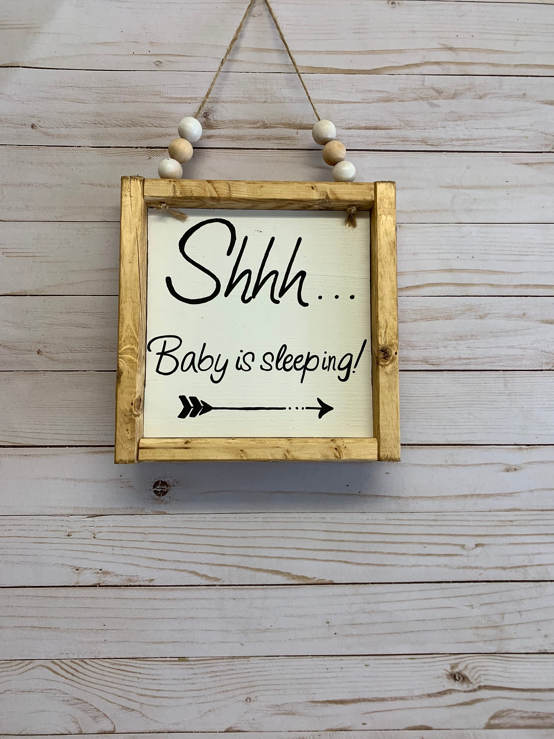 Shhh Baby is Sleeping Baby Sleeping Sign Baby Sleeping - Etsy