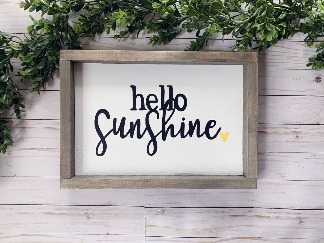 Hello Sunshine, Wood Sign, Farmhouse Signs, Nursery Decor, Summertime ...