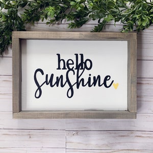 Hello Sunshine, Wood Sign, Farmhouse Signs, Nursery Decor, Summertime ...