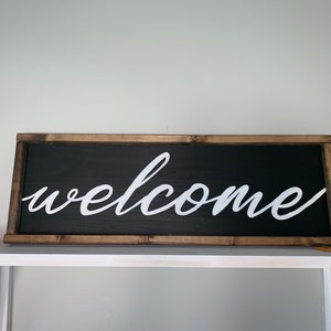 Welcome Sign, Welcome Wood Sign, Farmhouse Wall Decor, Farmhouse Sign ...