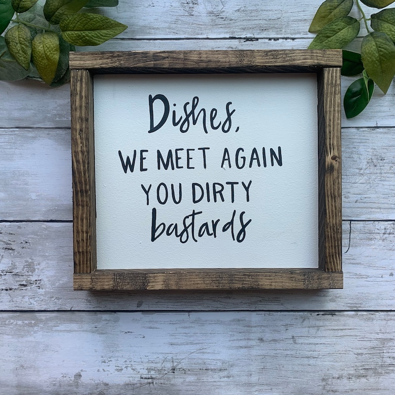 Dishes Sign - Etsy
