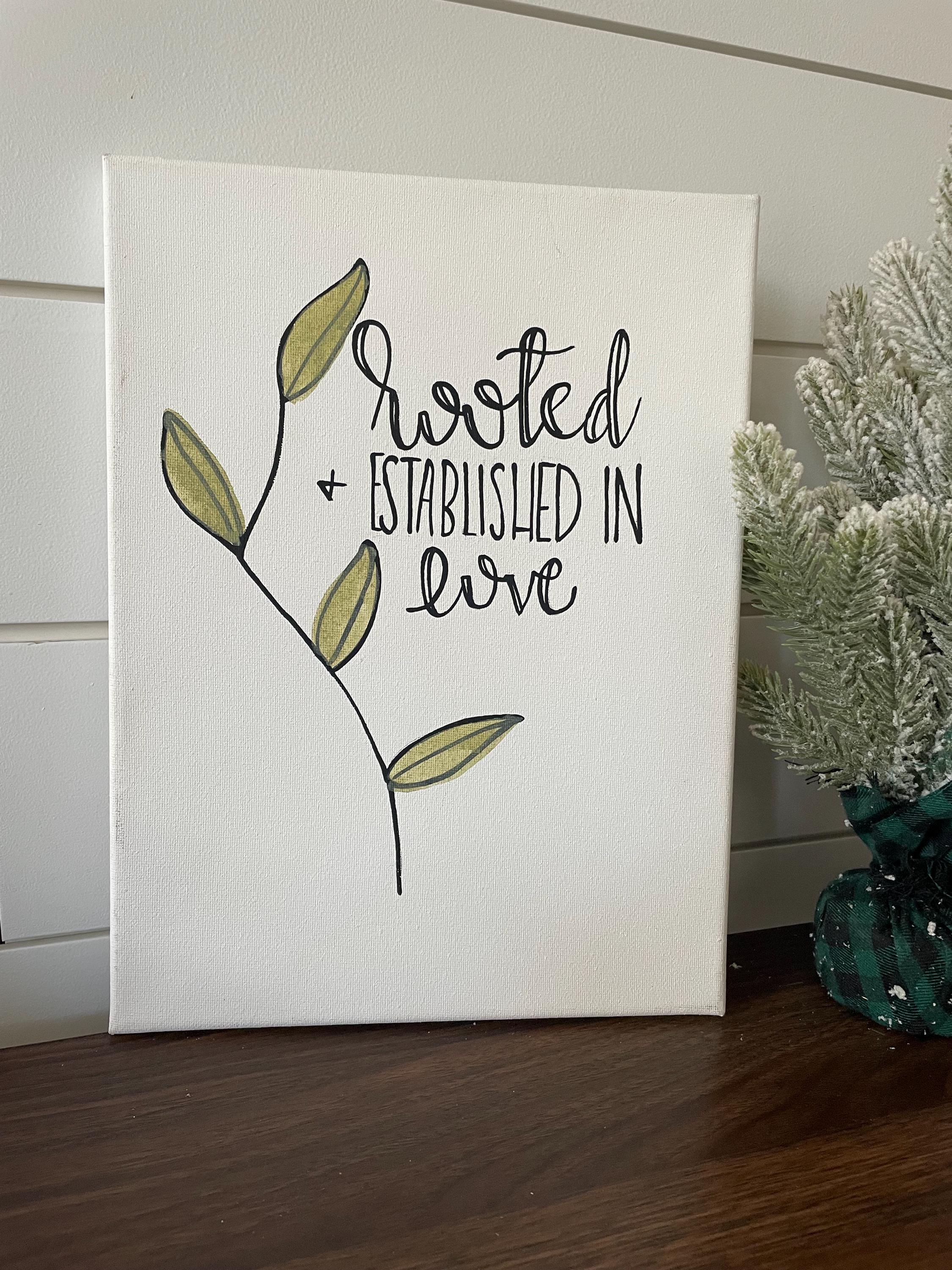 Rooted and Grounded in Love Ephesians 3:17 Sign, Christian Gifts ...