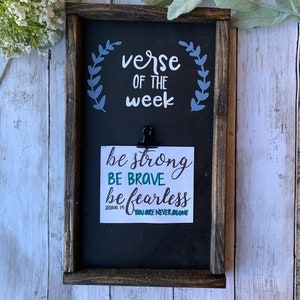 Verse of the Week Holder, Scripture Decor, Clipboard, Farmhouse ...