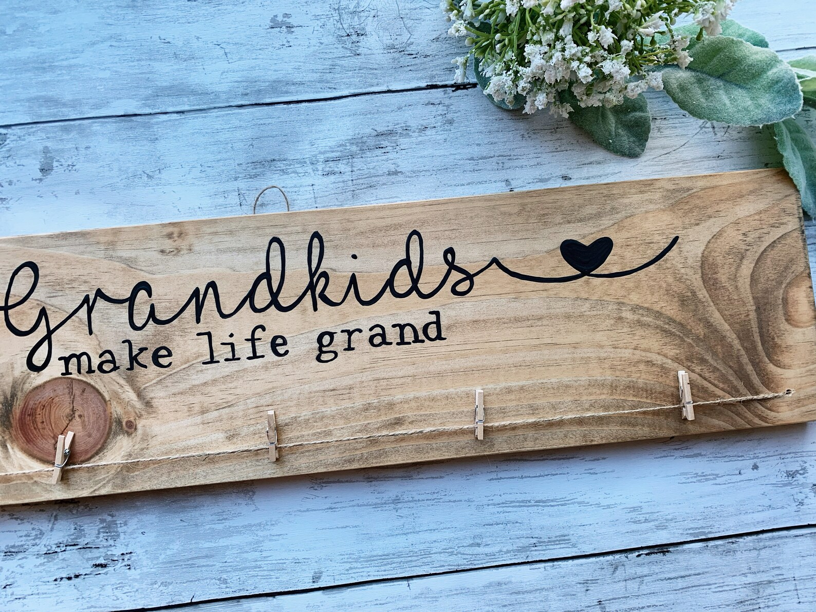 Grandkids Make Life Grand Christmas Birthday Mother's Day Gift Art ...