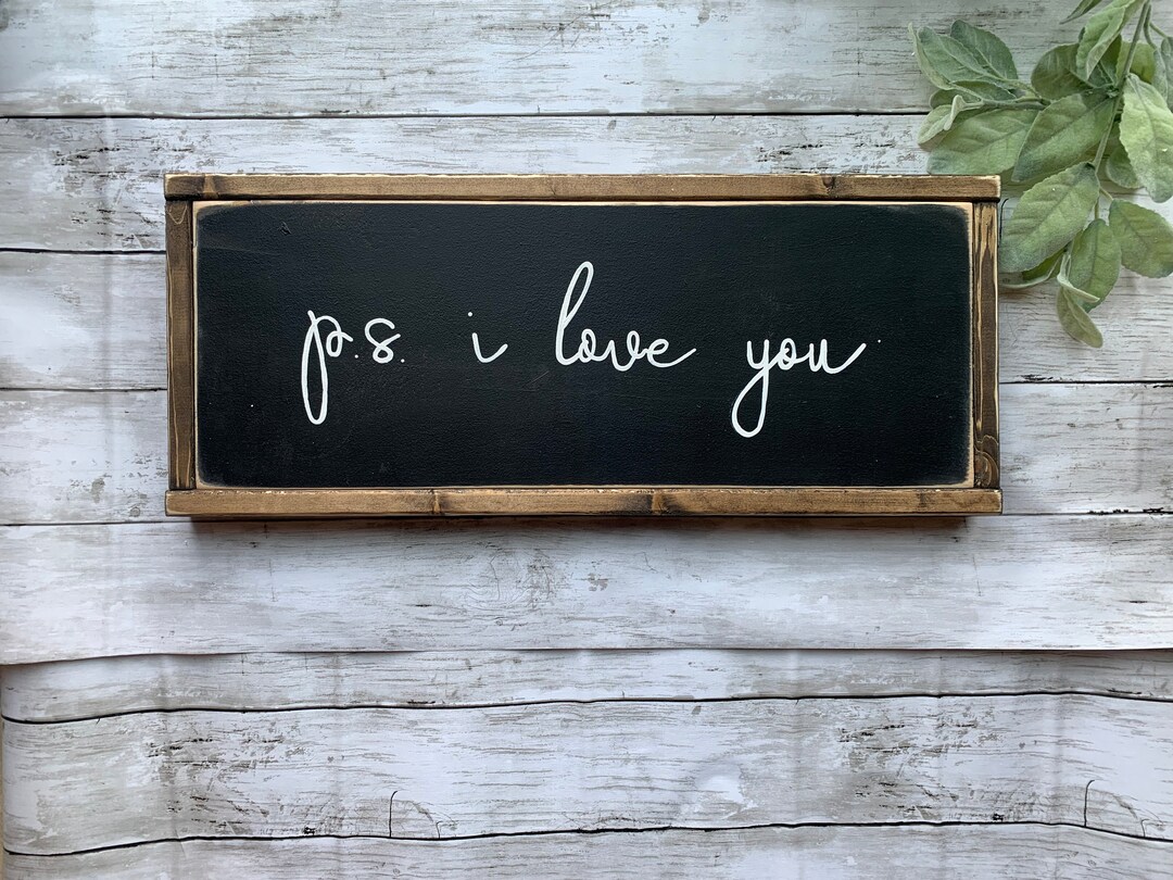PS I Love You, PS I Love You Sign, PS I Love You Wood Sign, Bedroom ...