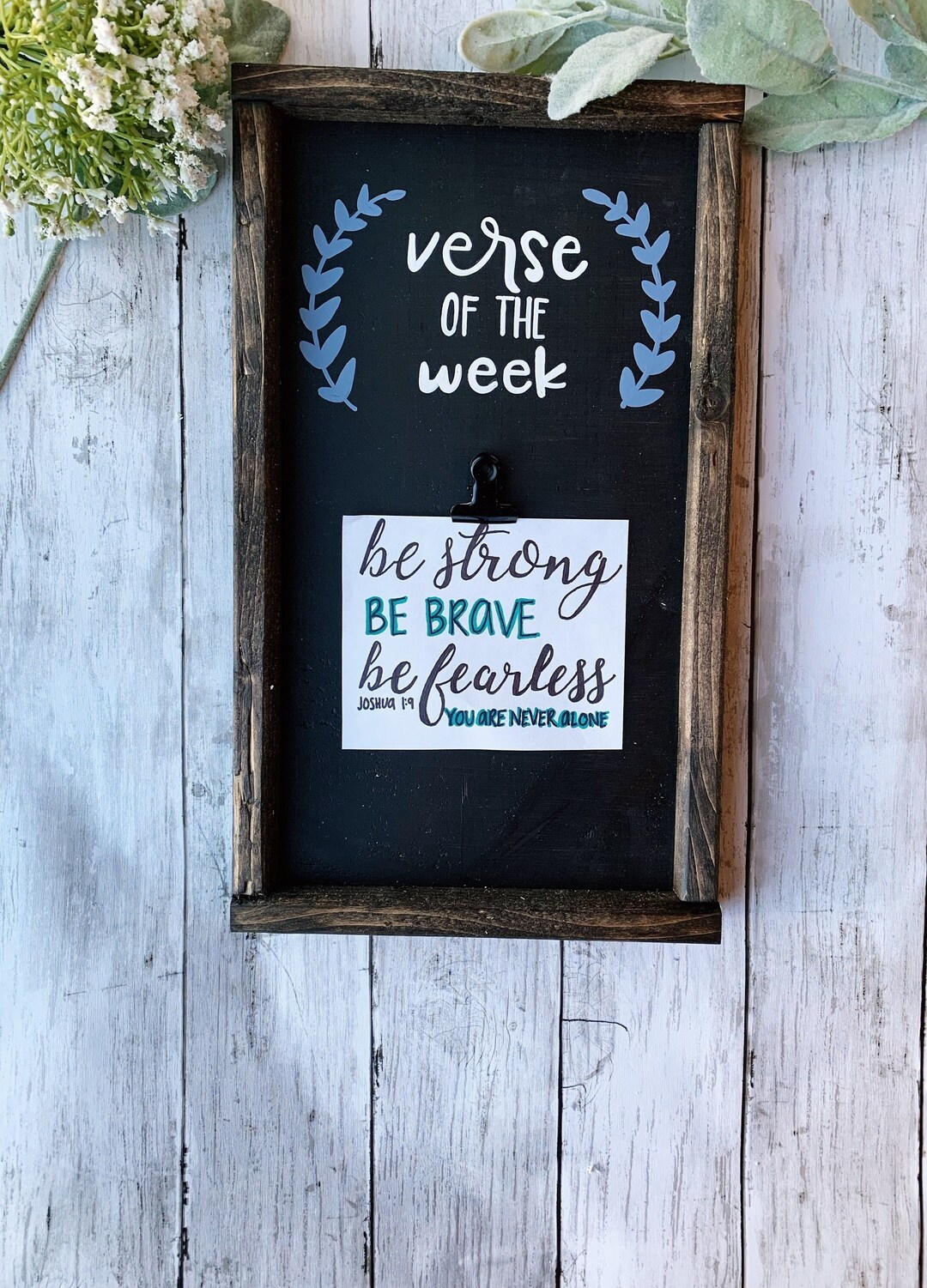 Verse of the Week Holder, Scripture Decor, Clipboard, Farmhouse ...