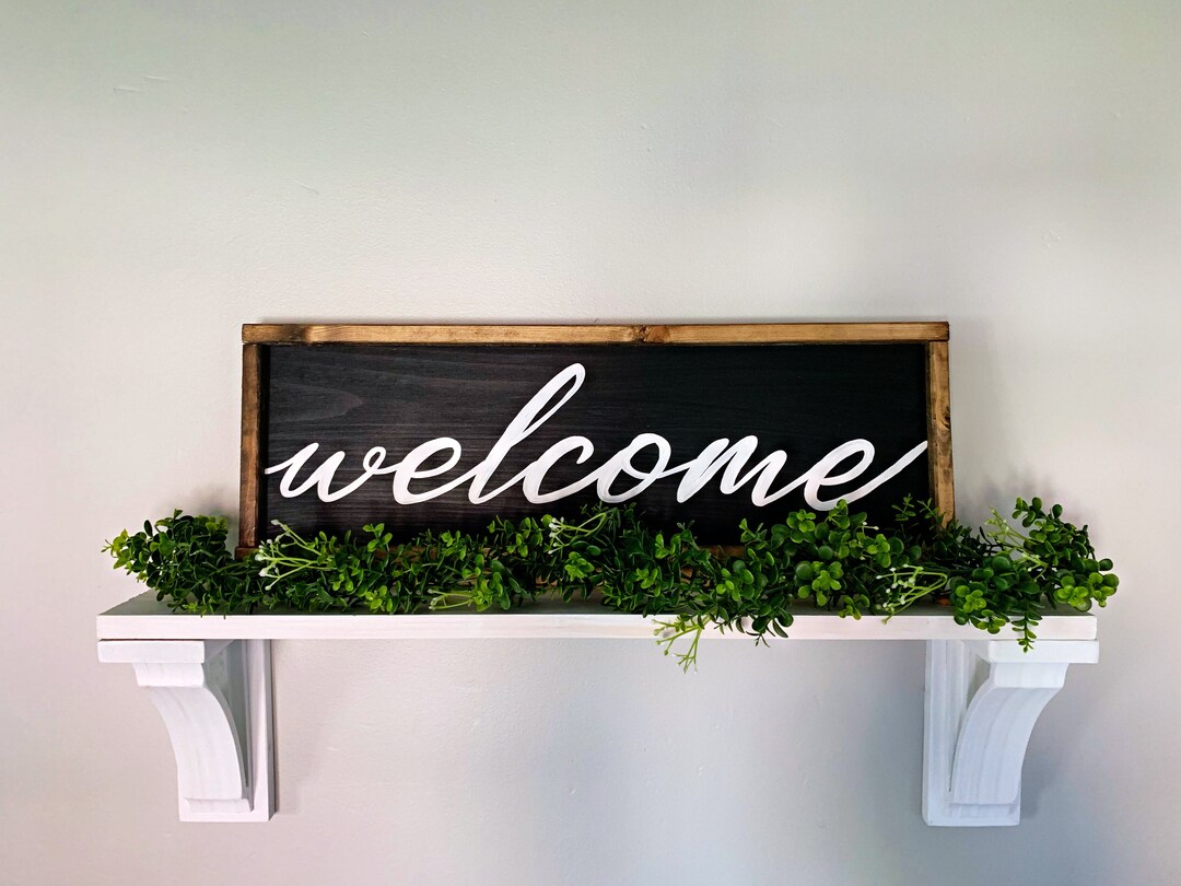 Welcome Sign, Welcome Wood Sign, Farmhouse Wall Decor, Farmhouse Sign ...