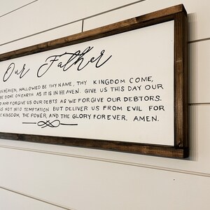 The Lord's Prayer Sign, Our Father Sign, Scripture Sign, Dining Room ...