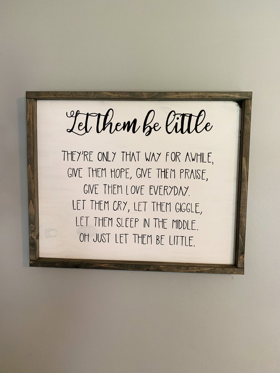 Let Them Be Little Sign, Nursery Wall Art, Rustic Nursery Decor, Baby ...