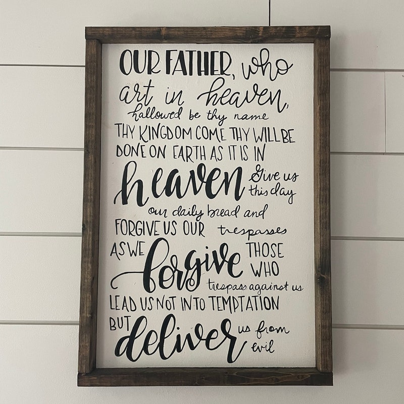 Lords Prayer Sign - Etsy