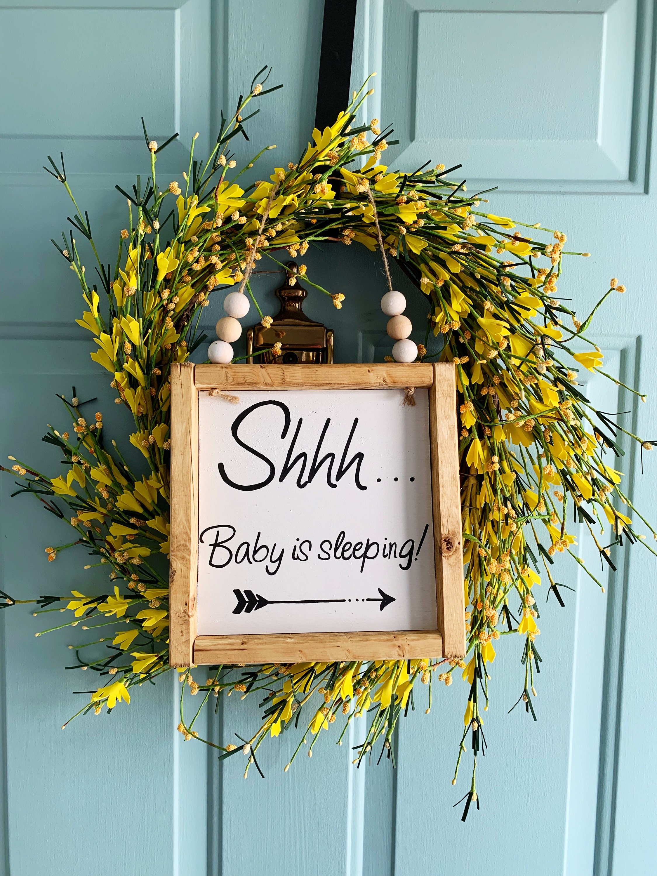 Shhh Baby is Sleeping Baby Sleeping Sign Baby Sleeping - Etsy