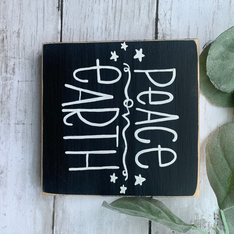 Peace on Earth Sign - Etsy